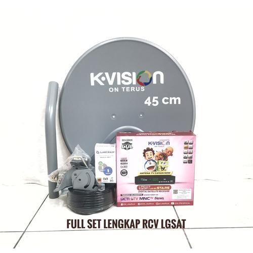 Jual Parabola Mini 45 cm Full Set Kvision Lengkap Receiver Lgsat ...