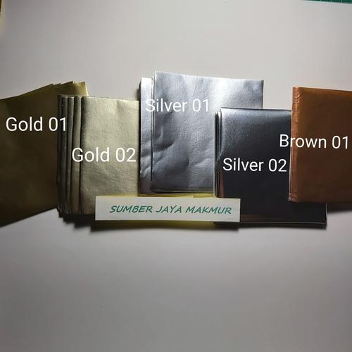 Jual Kertas Aluminium Foil 10x10cm - 100 lembar - Gold 02 - Kab ...