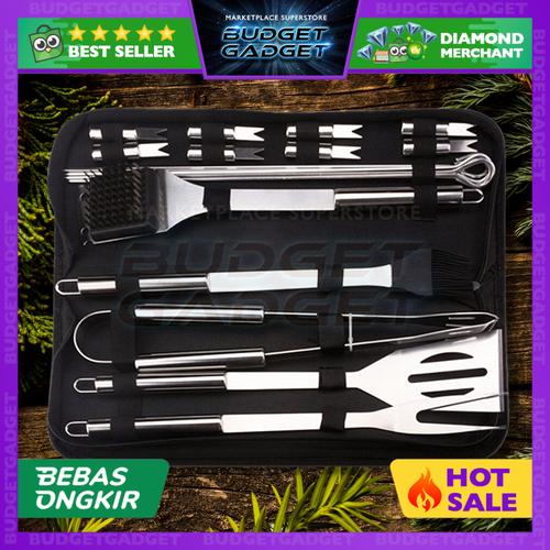 Jual GLANYOMI Alat Masak BBQ Barbecue Grilling Tools Utensil 20 PCS ...