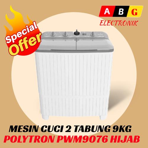 Jual POLYTRON PWM9076 MESIN CUCI 2 TABUNG 9KG POLYTRON PWM-9076 PWM ...