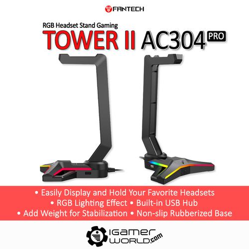 Jual Fantech TOWER AC304 PRO RGB with USB Hub Gaming Headset Stand ...