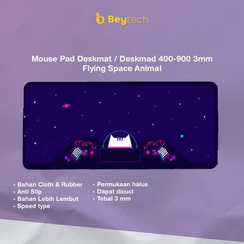 Jual Mouse Pad Deskmat/ DeskMad 400-900-3mm Flying Space Animal - Biru ...