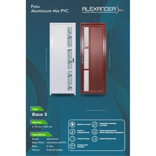 Jual Pintu Kamar Mandi Kaca 3 || Pintu Almunium Mix PVC 70x200 ...