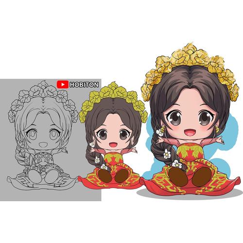 Jual Desain Gambar Chibi Kartun Anime Manga Animasi Logo Youtube Game ...