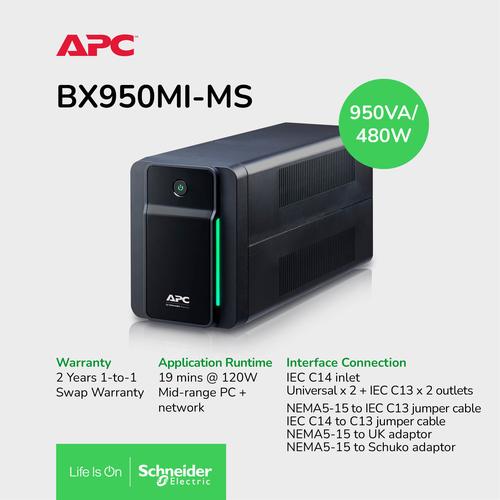 Promo UPS APC Back UPS BX 950VA 520W BX950MI-MS Cicil 0% 3x - Jakarta ...