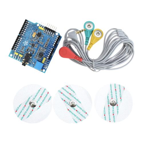 Jual ECG EMG EKG Shield for arduino + Cable and Electrodes pad Sensor ...