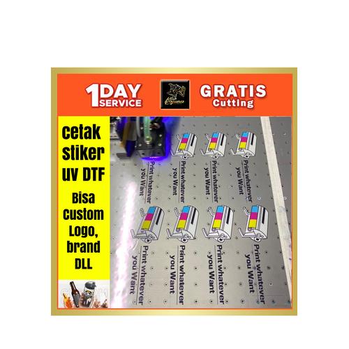 Jual Sticker UV DTF Stiker Custom Cetak Logo Stiker Ukuran A3 dan A4 ...