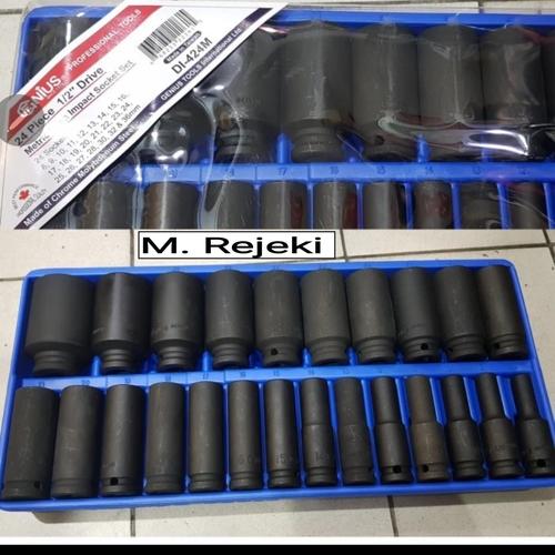 Jual Deep impact socket set drive 1/2 ( DI-424M ) Mata Sok Set Genius ...