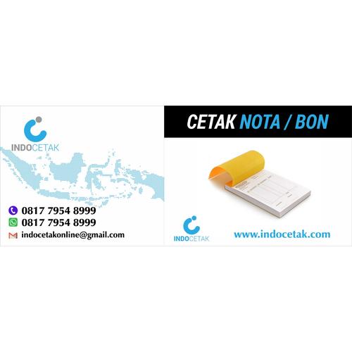 Jual Cetak Nota, Faktur, Bon, Kwitansi - 2 ply - tanpa nomor, tinta 1 ...
