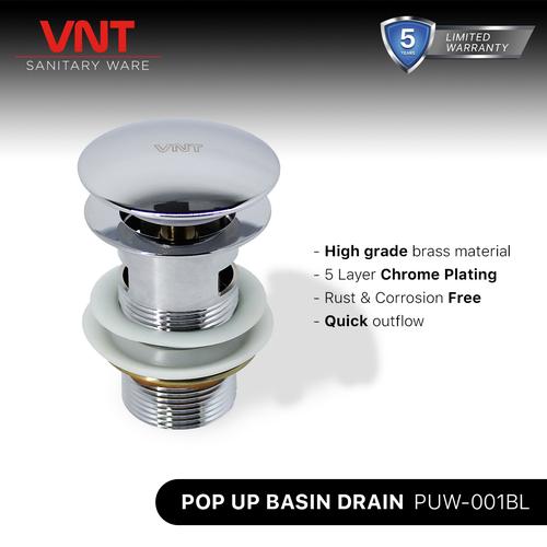 Promo VNT Pop Up Basin Drain Afur Wastafel Kepala Sifon Avur PUW-001CR ...