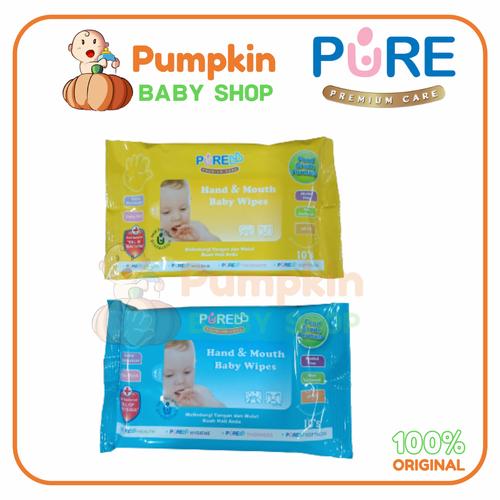 Jual Pure BB Hand & Mouth Baby Wipes Tisu Basah Isi 10's - Jakarta ...