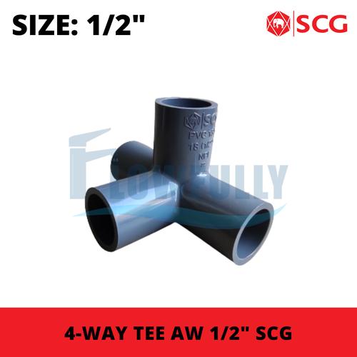 Jual 4 WAY TEE AW 1/2 INCH SCG PVC CROSS TEBAL TEE ELBOW 4 SUDUT 4 ...