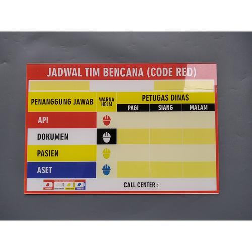 Jual Papan Akrilik Code Red, Akrilik K3 - Normal - Kab. Sleman - Nareswari Online | Tokopedia