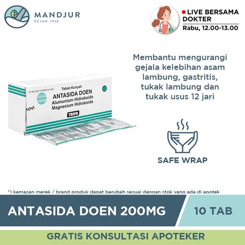 Jual Antasida Doen 200 Mg 10 Tablet - Obat Maag Asam Lambung Nyeri Ulu ...