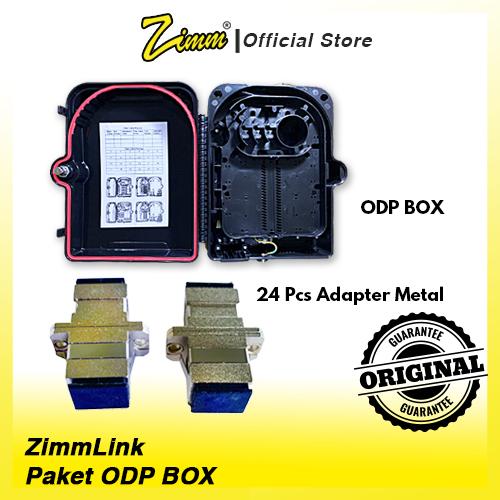 Jual Paket ODP Box 24 Core + 24pcs Adapter Metal ZimmLink Optic Fiber ...