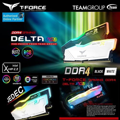 Promo Team T-Force Delta DDR4 RGB 64GB PC25600 3200Mhz (2x32GB) Dual ...