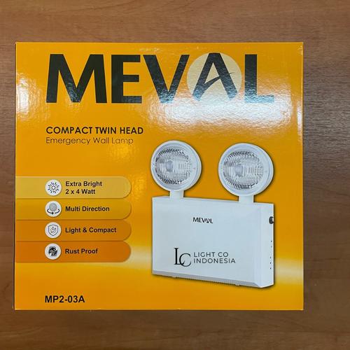 Jual EMERGENCY TWINHEAD MEVAL MP2-03A COMPACT TWIN HEAD LED EMERGENCY ...