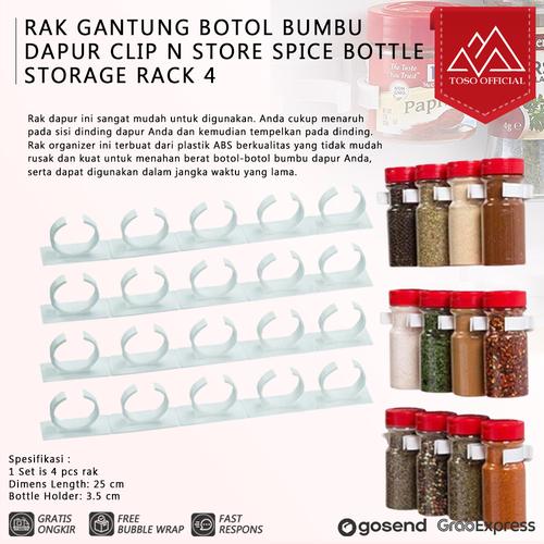 Jual RAK GANTUNG BOTOL BUMBU DAPUR CLIP N STORE SPICE BOTTLE STORAGE ...