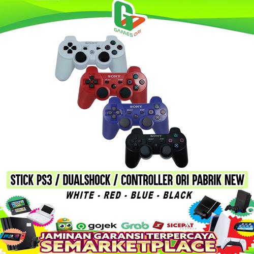 Jual STICK PS3 / DUALSHOCK / CONTROLLER ORI PABRIK NEW hitam - Putih ...