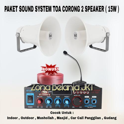 Jual PAKET SOUND TOA MASJID MUSHOLLA CAR CALL 2 CORONG TOA 15W ( HEMAT ...