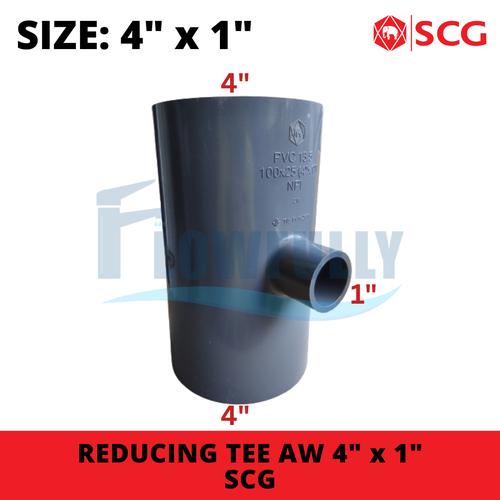 Jual REDUCING TEE AW 4 x 1 INCH SCG TEBAL REDUCER VLOK OVERLOOP TEE TS ...