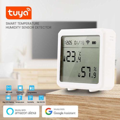 Jual Tuya Smart temperatur Sensor Suhu dan Kelembaban Udara Detector ...