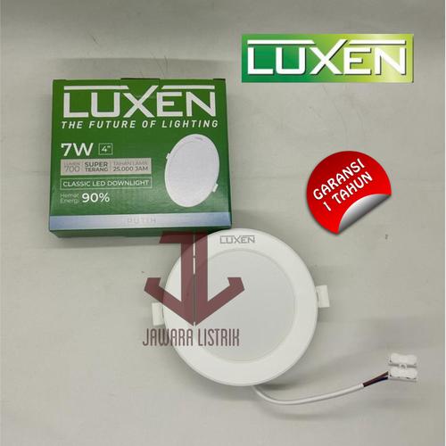 Jual LUXEN LAMPU CLASSIC LED DOWNLIGHT PANEL 7 WATT BULAT INBOW 4" INCH ...
