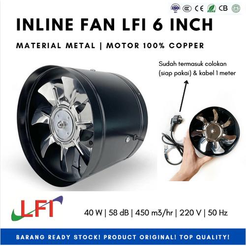 Jual 6" Inch mini Inline Fan/Booster Fan/Air Duct Fan/Exhaust Fan ...