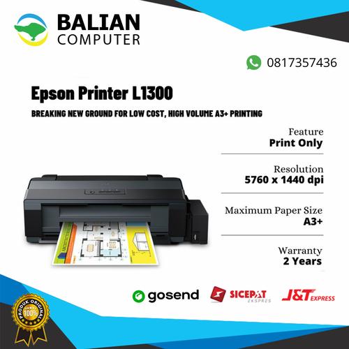 Jual Printer Epson L1300 A3 Ink Tank Printer Color, Garansi epson 2 ...