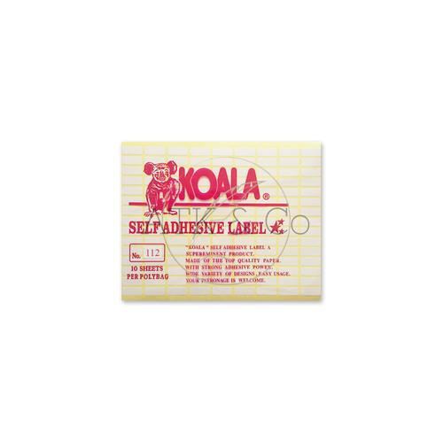 Jual Kertas Stiker Koala Nomor 112 - Label Sticker Paper No 112 Untuk ...