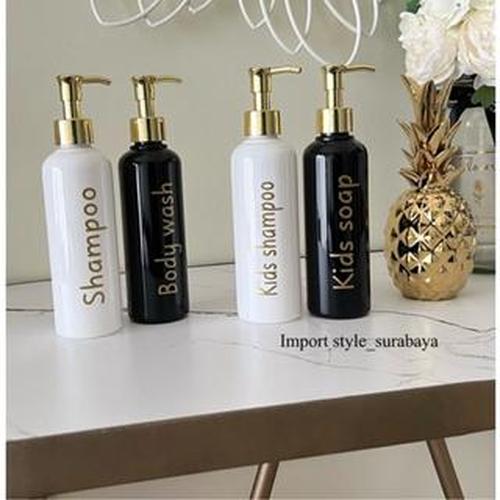Jual Botol HITAM/PUTIH GLOSSY 250ml GOLD NATURAL luxury aesthetic ...