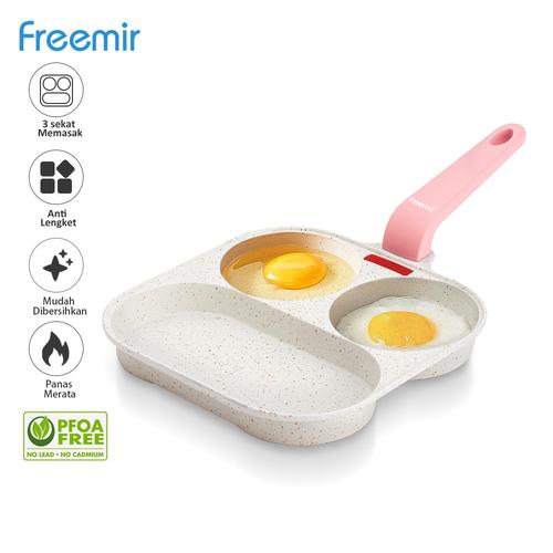 Promo freemir Wajan 3 Sekat 19 CM Frying Pan Anti Lengket Serbaguna Wok ...