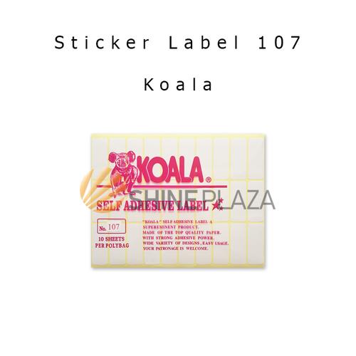 Jual Kertas Stiker Koala Nomor 107 - Label Sticker Paper No 107 Untuk ...