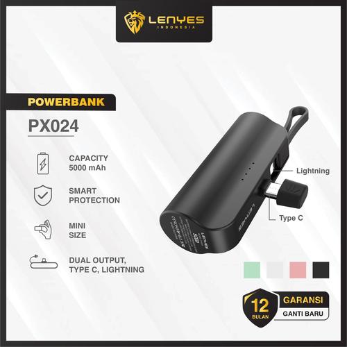 Jual LENYES PX024 5000mAh Mini Powerbank Dengan 2 Tipe Konektor - Pink - Jakarta Pusat - LENYES ...
