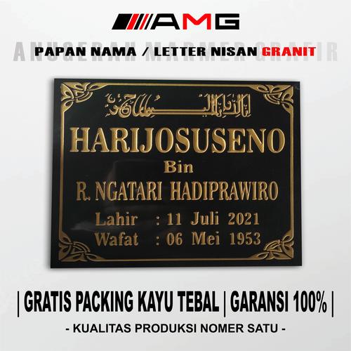 Jual Papan Nama / Letter untuk Batu Nisan Bahan Granit Tile Super Black ...
