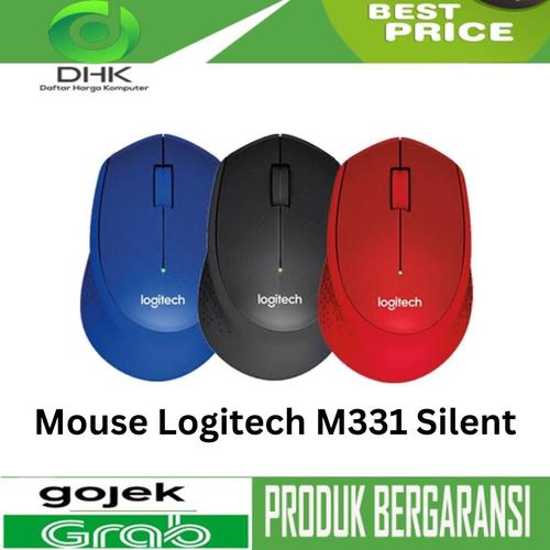 Jual Mouse Wireless Logitech M331 Silent Plus M 331 - Red - Jakarta ...