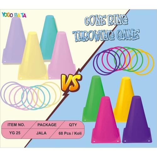 Jual Mainan Anak Cone Kerucut Plus Ring YG 25 / Cone Kerucut Lempar ...