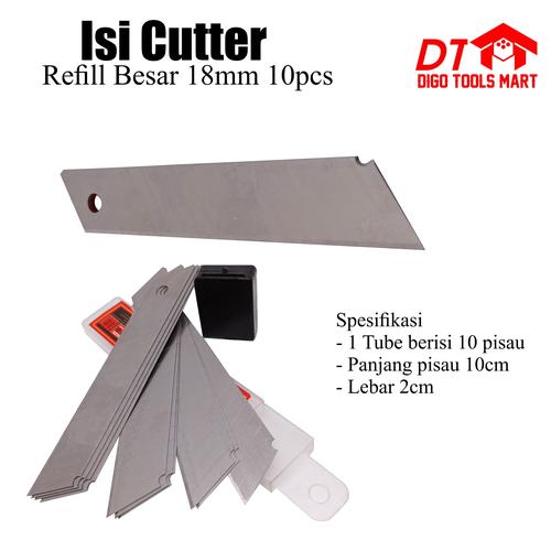 Jual Isi Cutter Refill Besar 18mm 10pcs Kater Cuter - Kab. Bandung ...