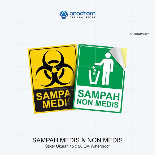 Jual Stiker Sampah Medis & Non Medis I Size 15x20 Cm I Anadrom - SAMPAH ...