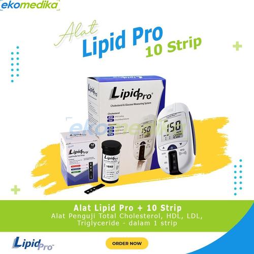Jual LipidPro Alat Cek Kolesterol Trigliserida HDL LDL Meter Lipid Pro ...