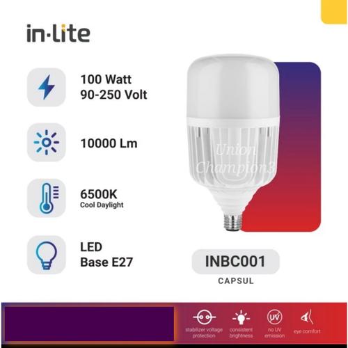 Jual INLITE LAMPU LED KAPSUL 100w/100 watt INLITE INBC001 - Putih ...