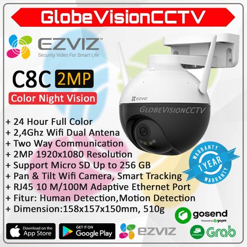 Jual EZVIZ C8C 1080P PTZ IP Camera Wifi CCTV Outdoor Color Night Vision ...