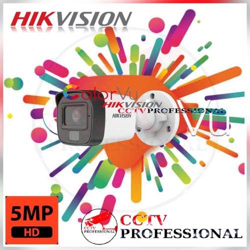 Jual HIKVISION CAMERA 5MP COLORVU MIC OUTDOOR FULLCOLOR DS-2CE16KOT ...