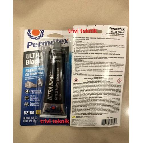 Jual Permatex ultra black rtv silicone, gasket maker oil resistance ...