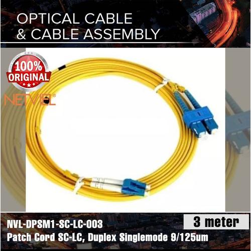 Jual Netviel Patch Cord SC-LC, Duplex Singlemode 9/125um, LSZH 3 Meter - Jakarta Pusat ...