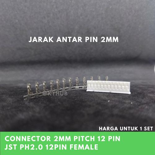 Jual Female Mini Micro Konektor Connector JST PH 2.0 12P 12Pin 12 Pin Plug - Kota Medan - kthub ...