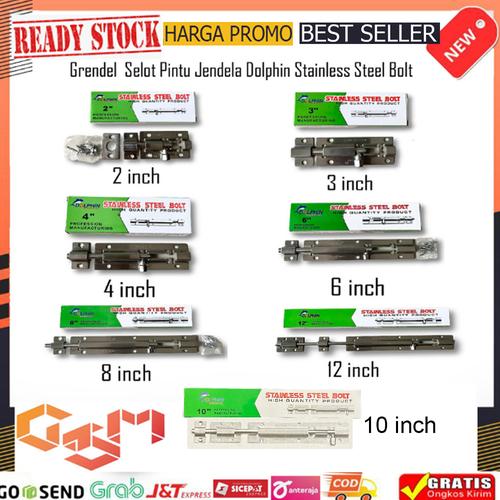 Jual Grendel 2 3 4 6 8 12 inch Selot Pintu Jendela Stainless Steel Bolt ...
