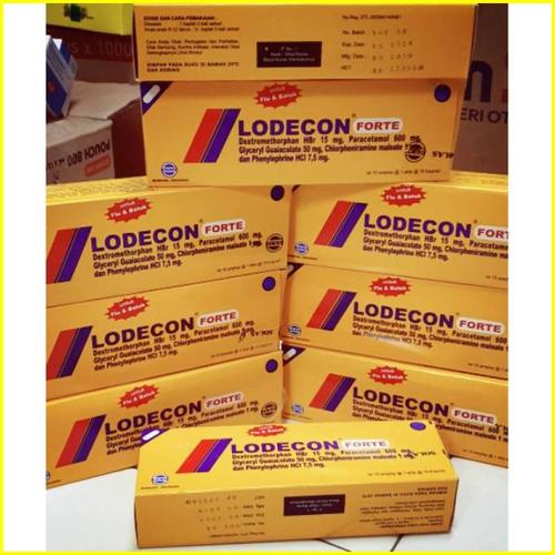Jual lodecon forte /panas batuk flu pusing/harga per box - Kota ...