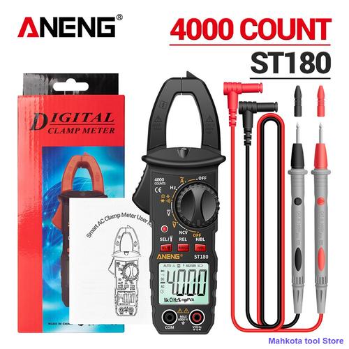Jual TANG AMPERE AC-DC / DIGITAL CLAMP METER ANENG ST180 - Hitam ...
