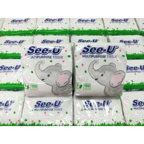 Jual Tisu See U Multipurpose 150sheets Pop Up Gajah Kotak 1pack murah ...